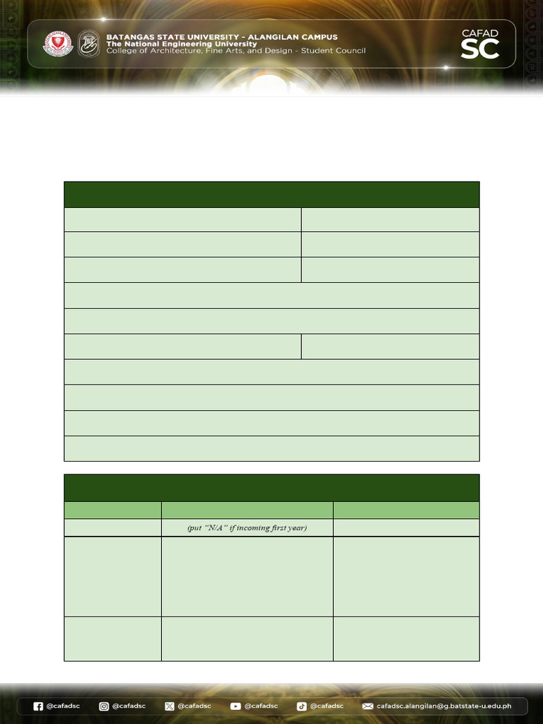 Student Council Application 2025-2026 | PDF | Schools