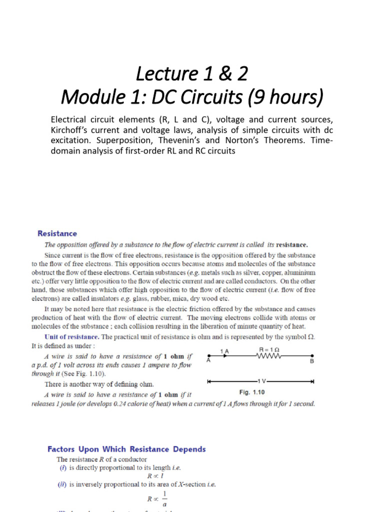 Lecture 1 & 2, Module 1 | PDF