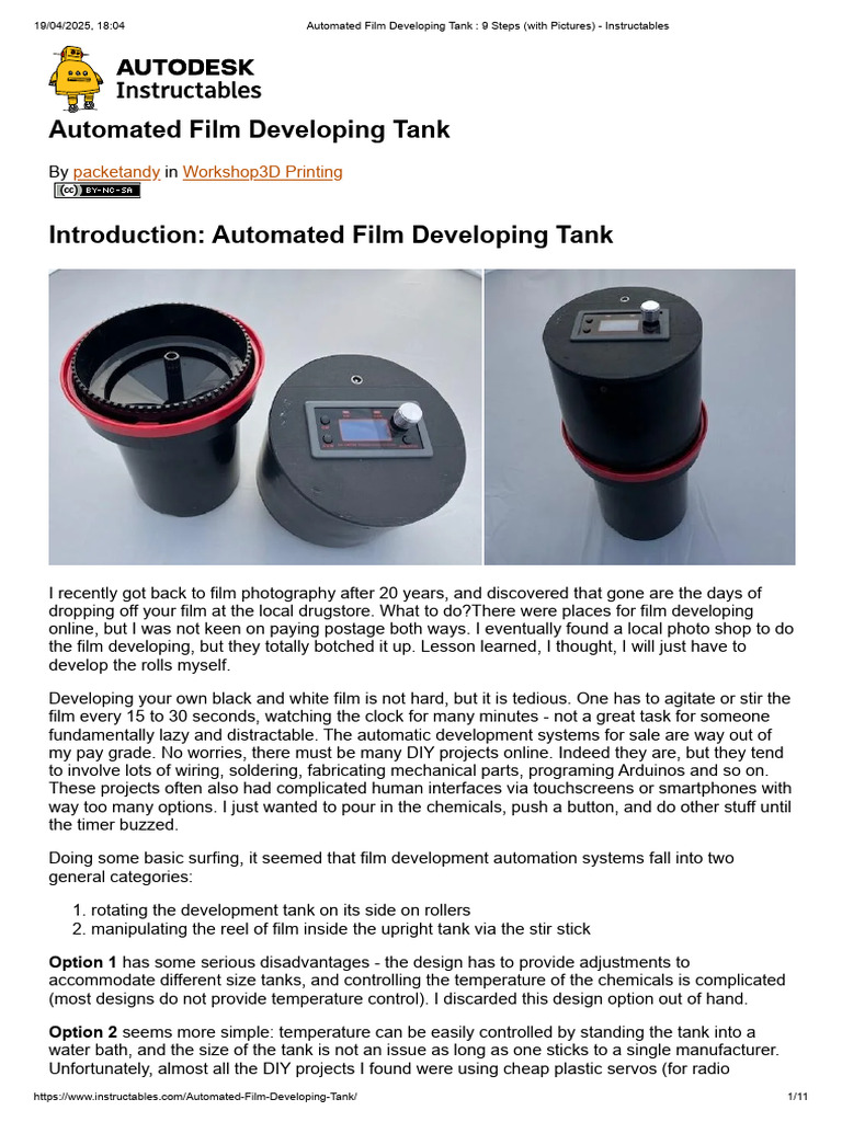 Automated Film Developing Tank - 9 Steps (With Pictures ...