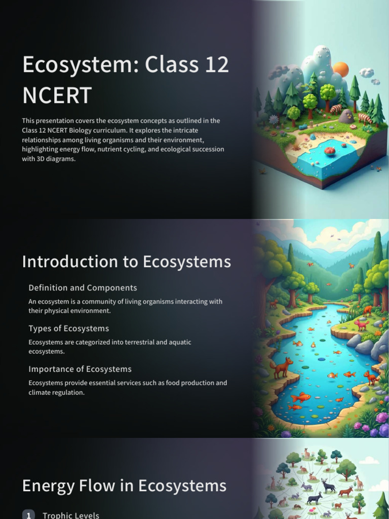 Ecosystem Concepts for Class 12 NCERT | PDF | Ecosystem | Ecology
