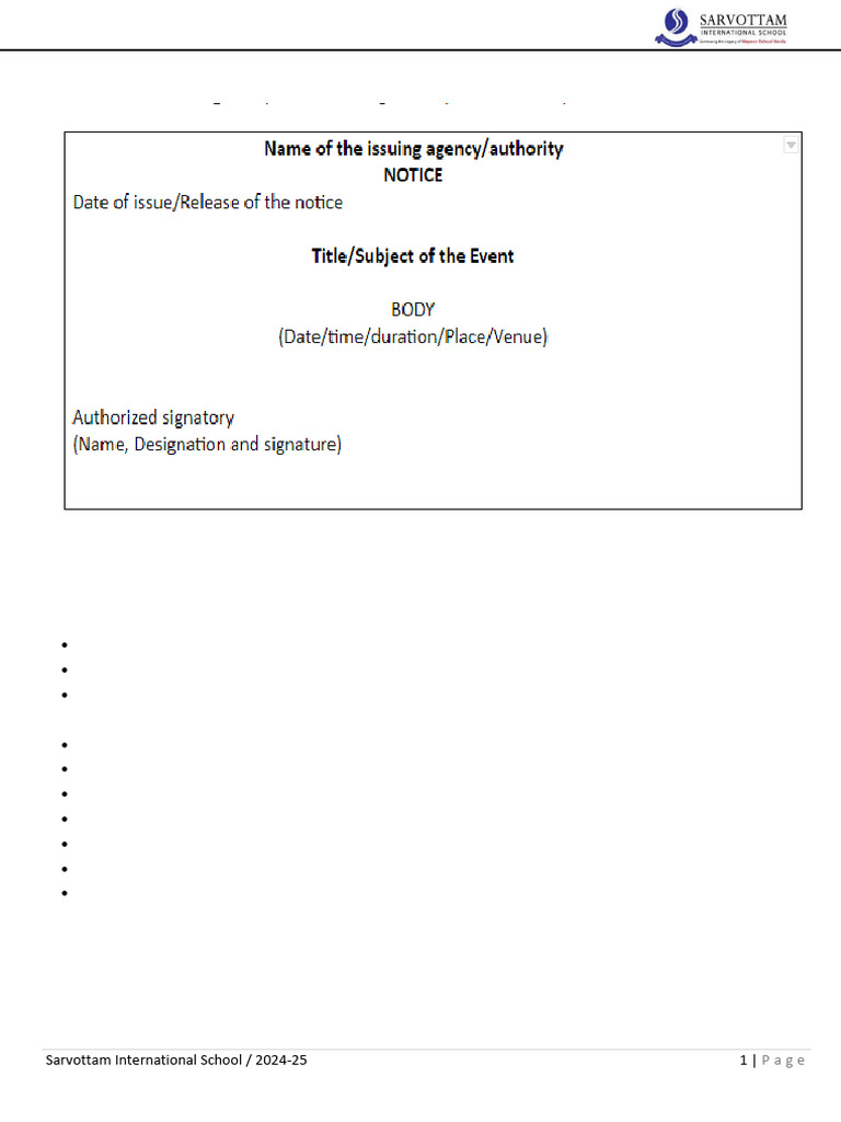 Notice Writing | PDF
