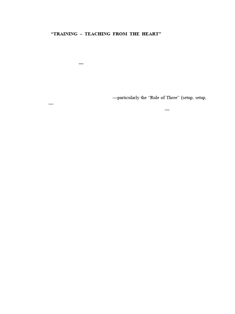 Summary of Teaching From The Heart | PDF