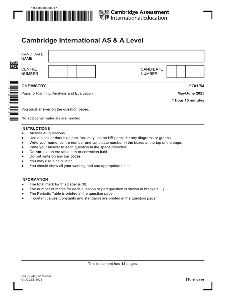 9701_s25_qp_54 | PDF | Gases | Density