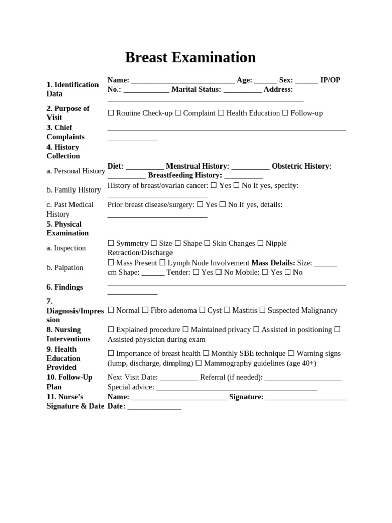 Breast Examination 2 | PDF