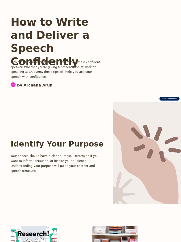 Confident Speech Delivery Tips | PDF | Body Language | Learning