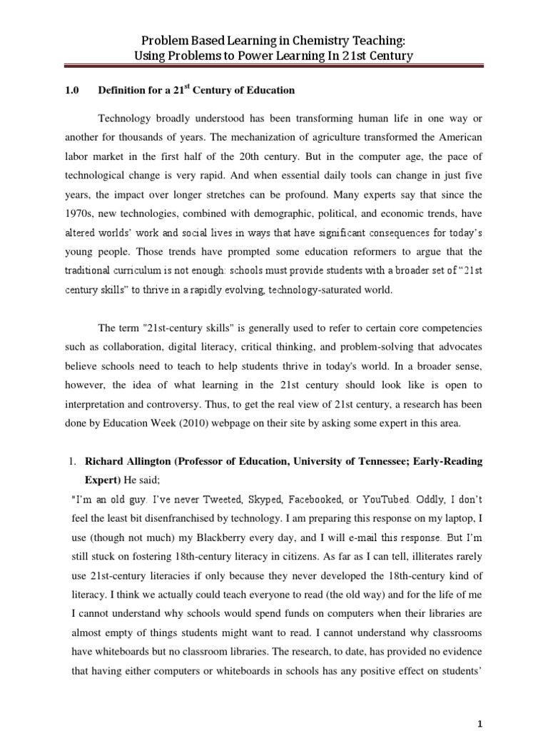 21st Century PBL Combine | PDF | Project Based Learning | Learning