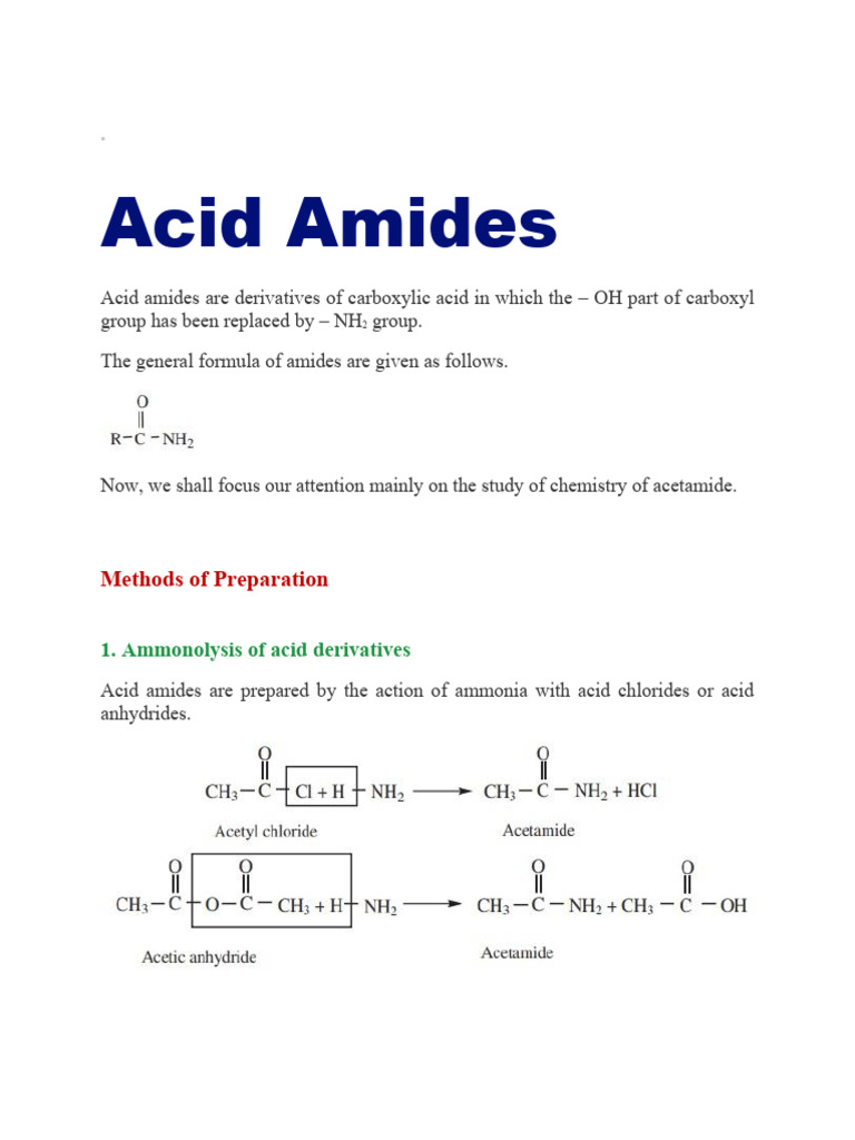 Acid Amides | PDF