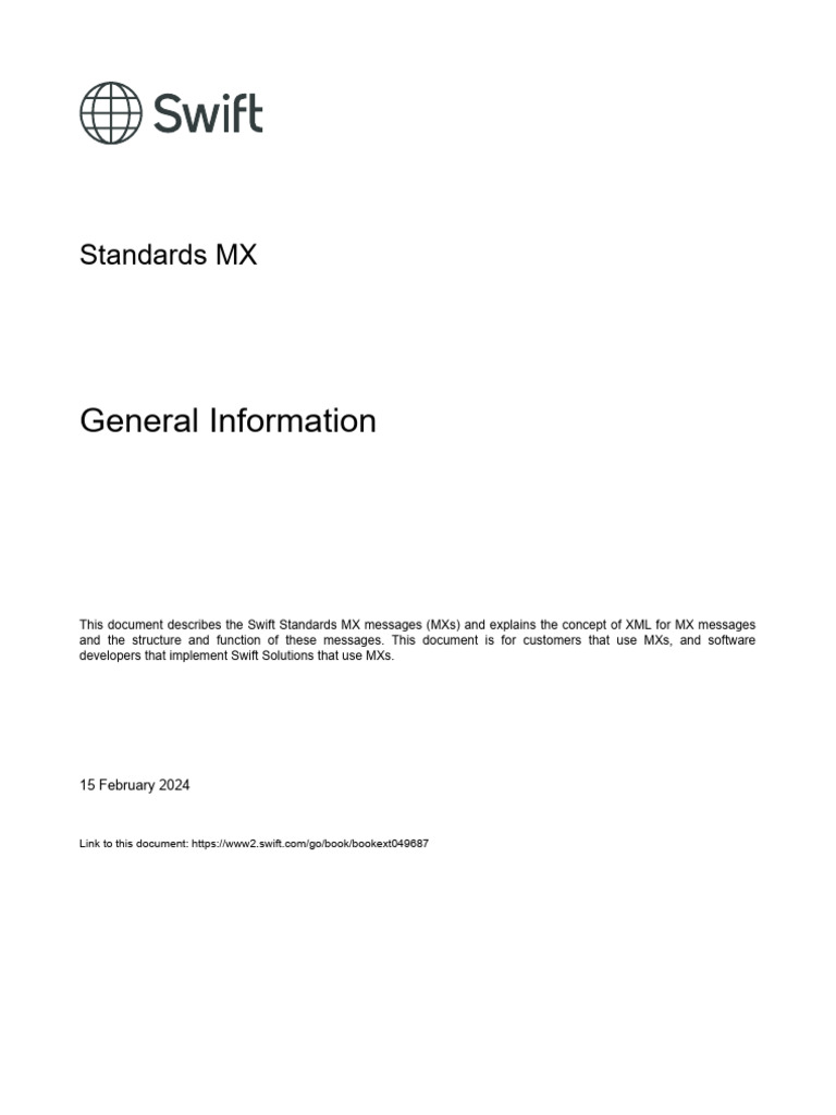 Standard MX General Info | PDF | Xml | Xml Schema