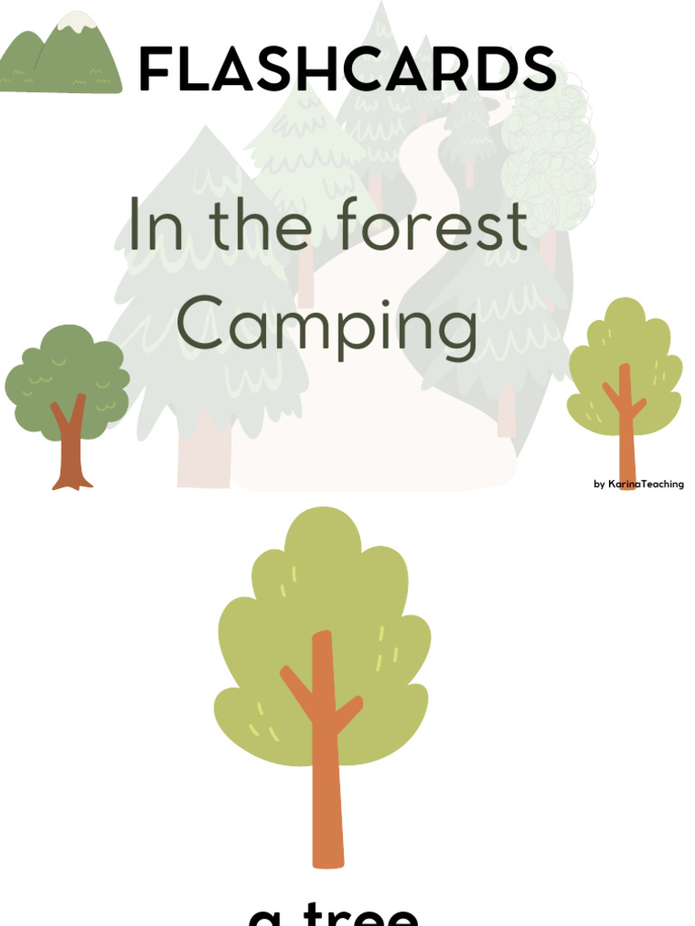 Forest Camping Flashcards for Kids | PDF