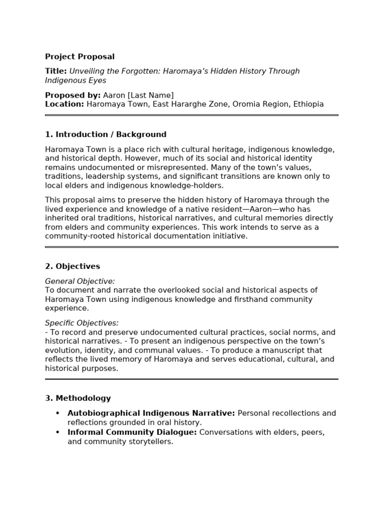 Documenting Haromaya's Indigenous History | PDF | Narrative | Storytelling