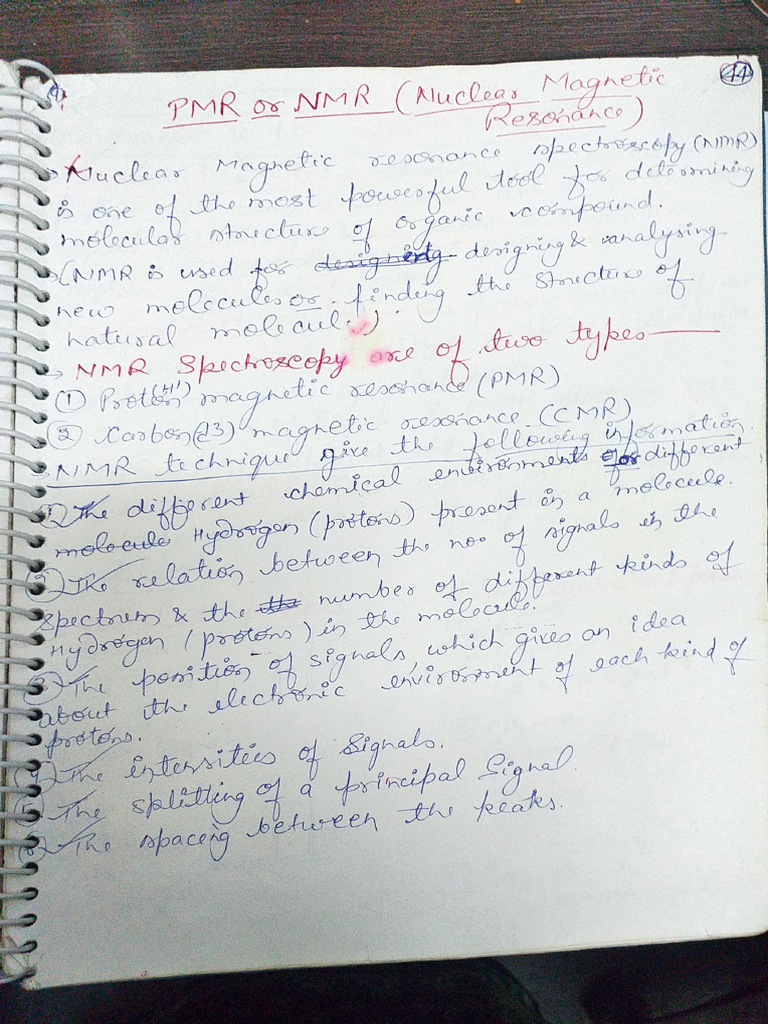NMR Spectroscopy Notes | PDF