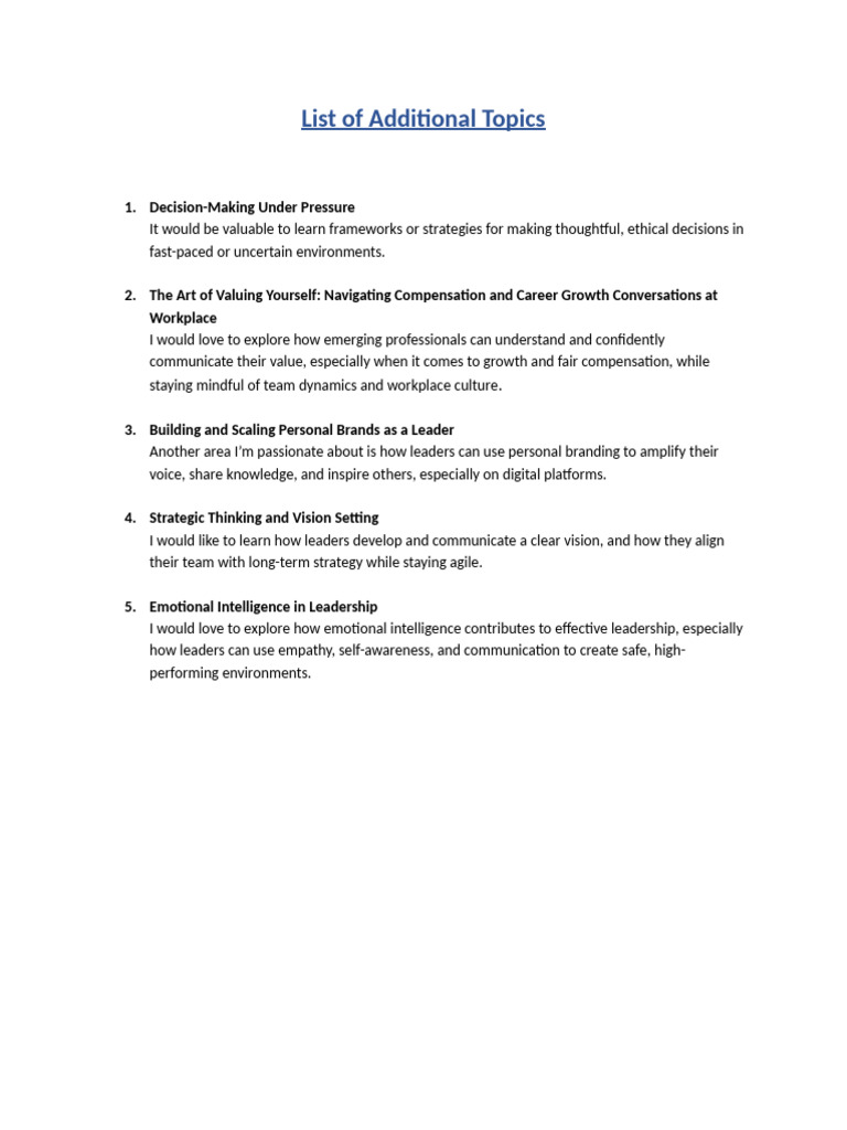 Essential Leadership Skills for Growth | PDF