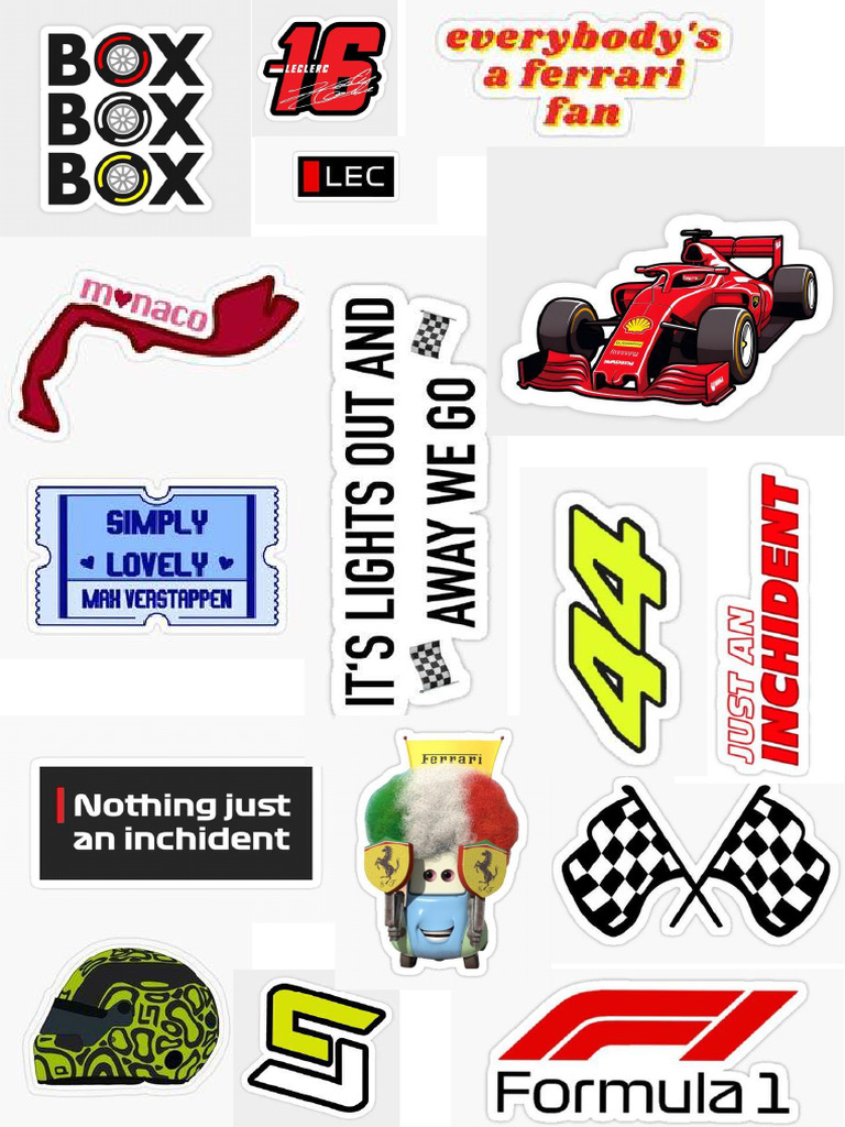 f1 Stickers | PDF