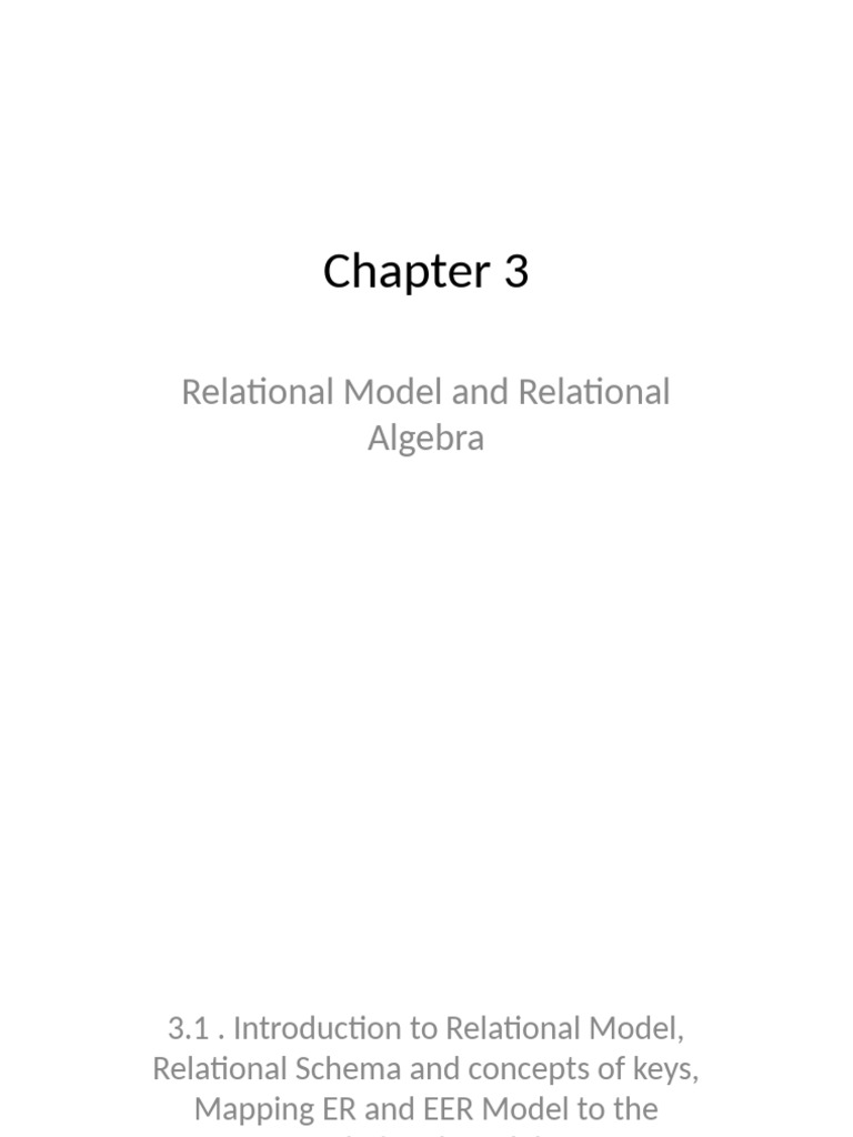 Module3-Relational Model & Relational Algebra | PDF | Relational Database | Relational Model