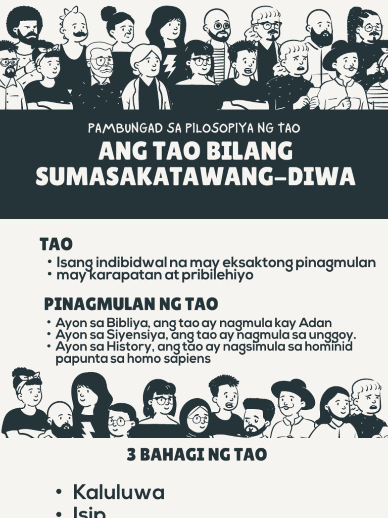 Ang Tao Bilang Sumasakatawang Diwa | PDF