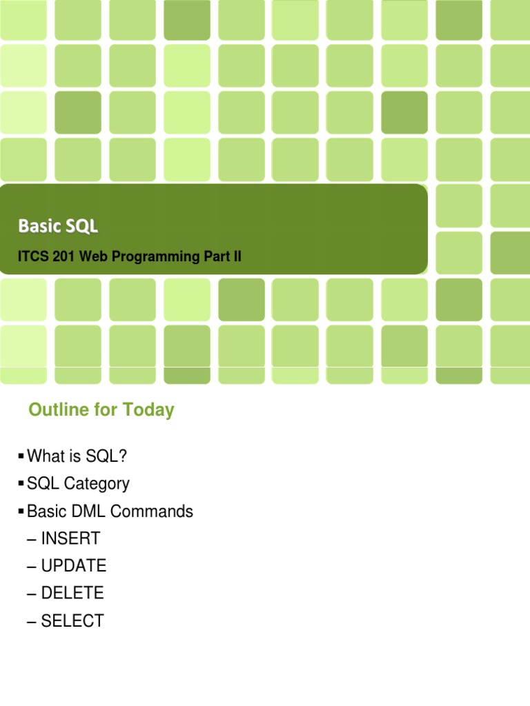 12 Basic SQL | PDF | Sql | Information Retrieval