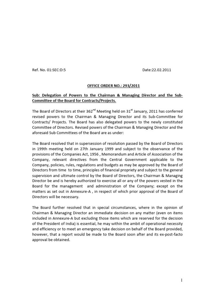 Delegation of Power Manual | PDF | Expense | Budget