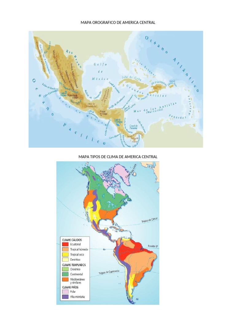 Mapa Orografico de America Central | PDF