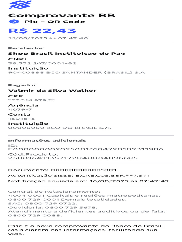 Modelos de Comprovante BBB | PDF