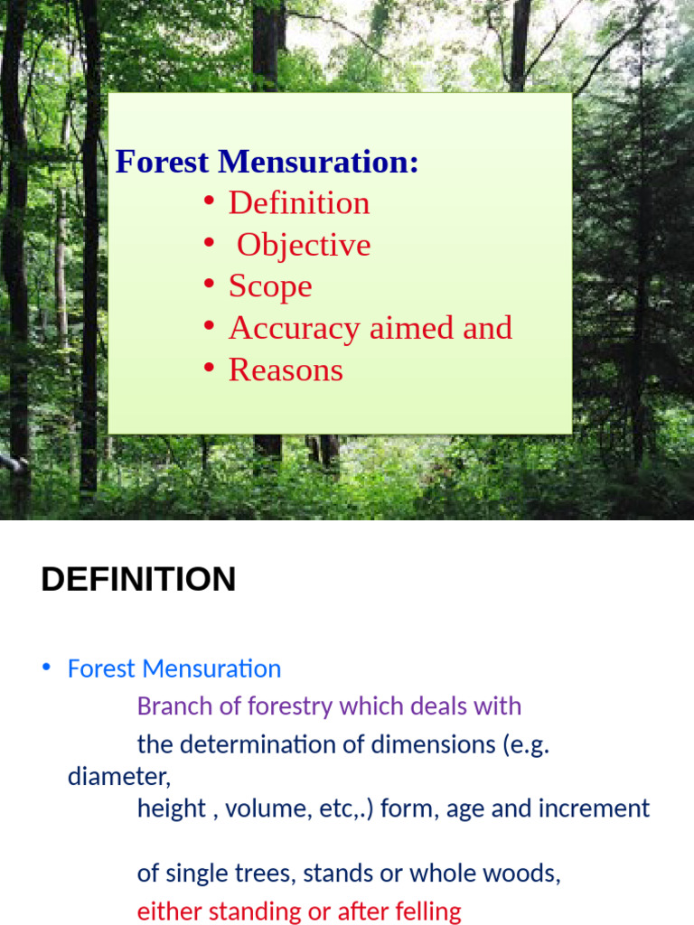 Overview of Forest Mensuration | PDF | Trigonometric Functions | Triangle