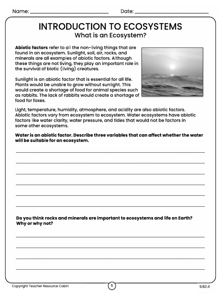Ecology Handout PGS 5-6 | PDF
