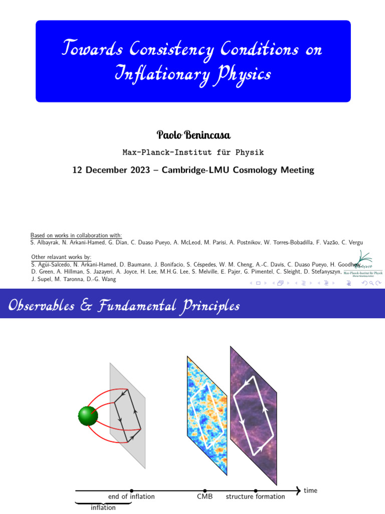 Consistency Conditions in Inflationary Physics | PDF | Spin (Physics ...