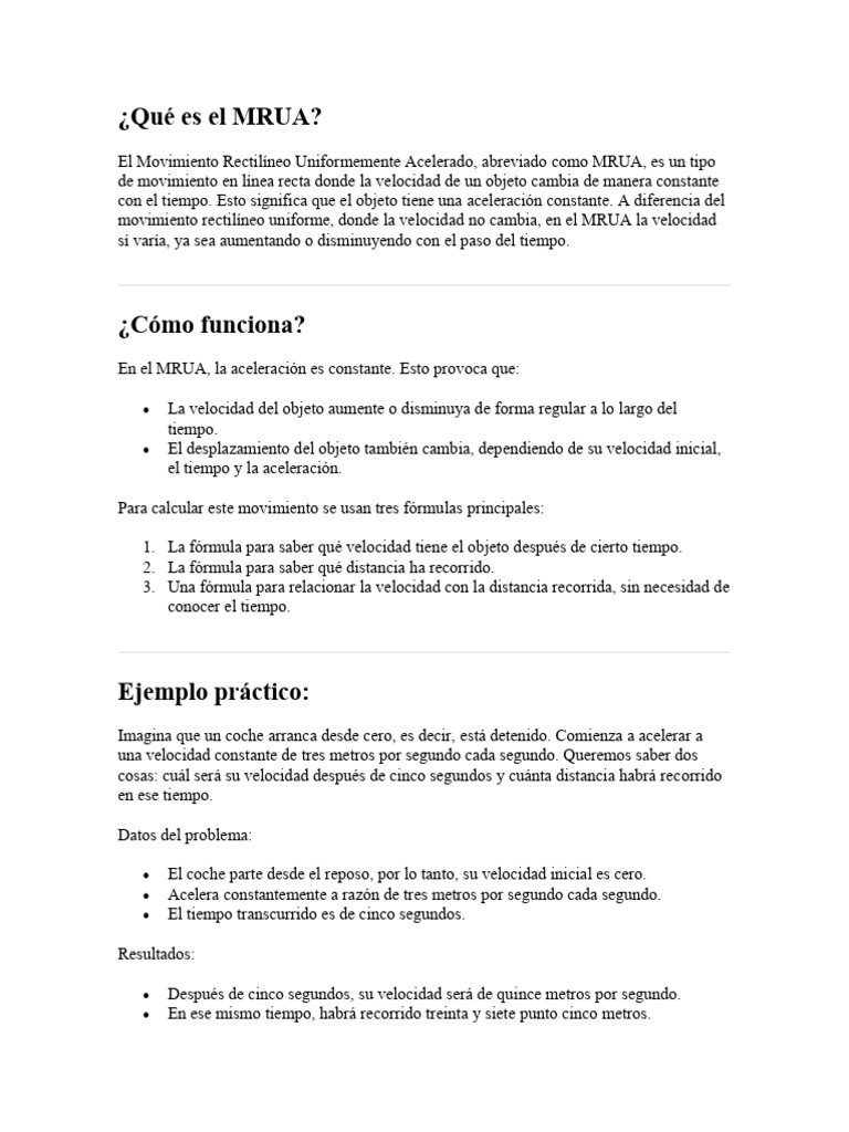 Mrua Invstestigacion | PDF