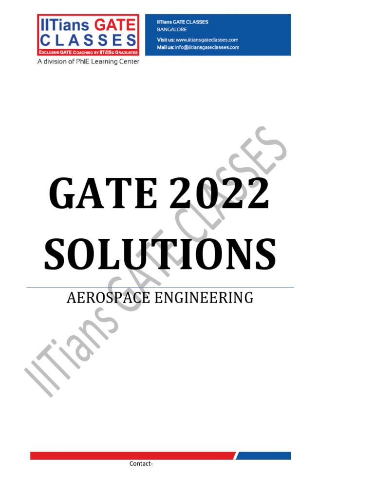 Igc Gate 2022 Question Paper With Solutions | PDF | Stress (Mechanics) | Mechanical Engineering