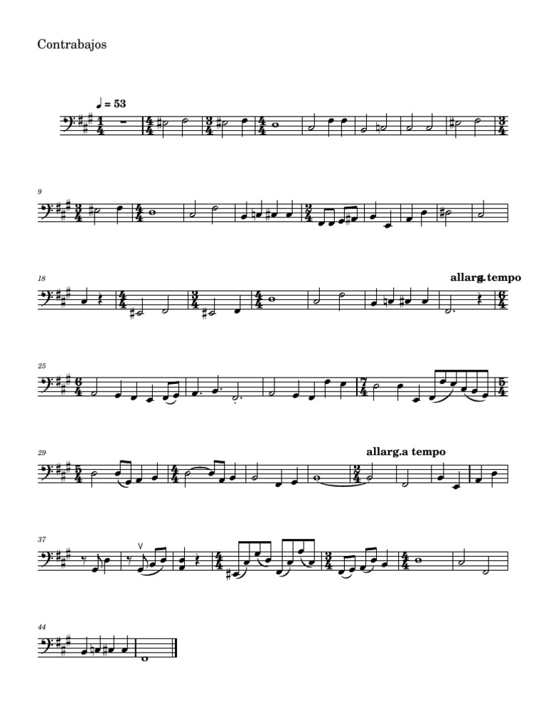 Elfen Lied - Lilium (1) - Contrabajos | PDF