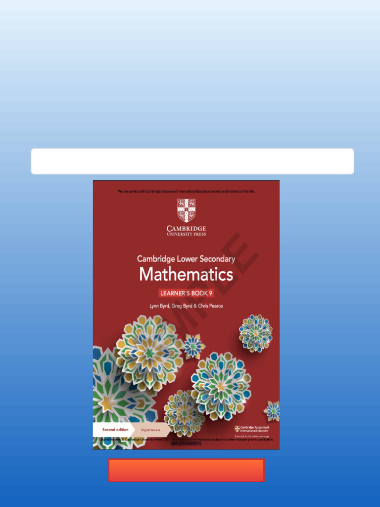 Cambridge Lower Secondary Mathematics Learner s Book 9 with Digital Access 1 Year Cambridge ...