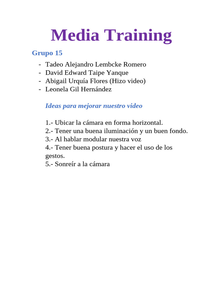 Media Training | PDF