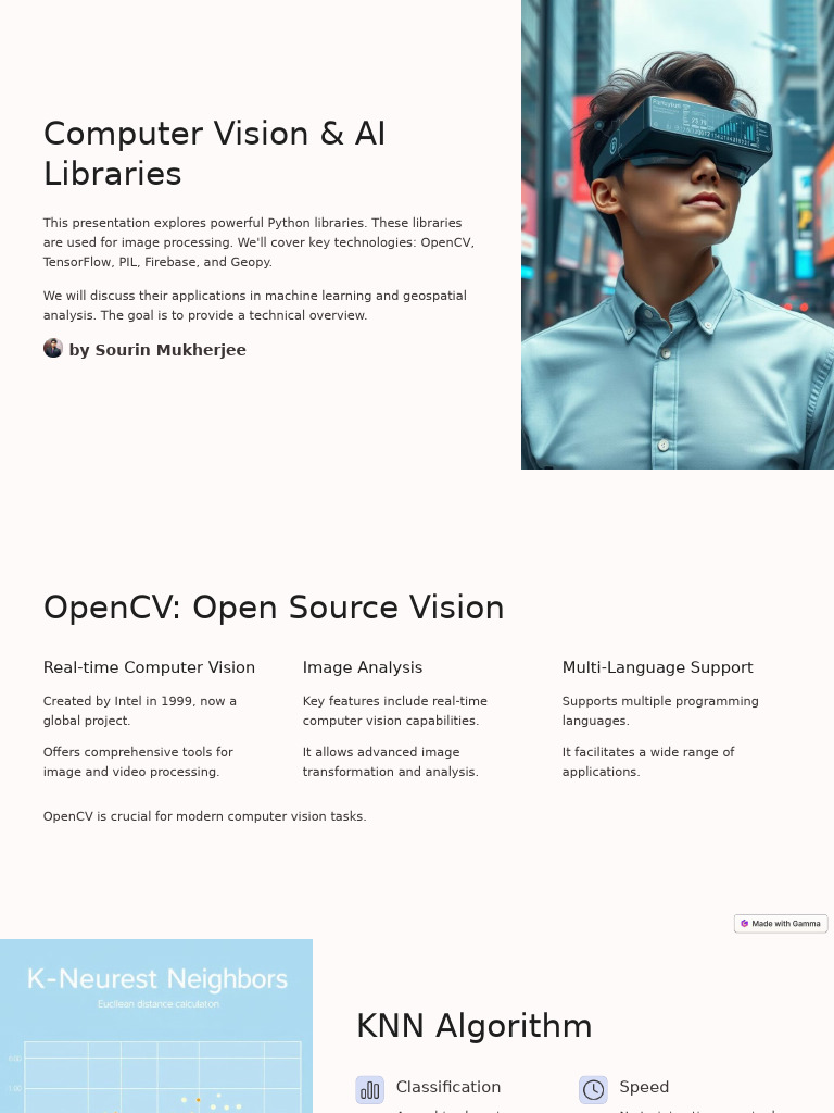 Computer Vision and AI Libraries | PDF | Computer Vision | Optical ...