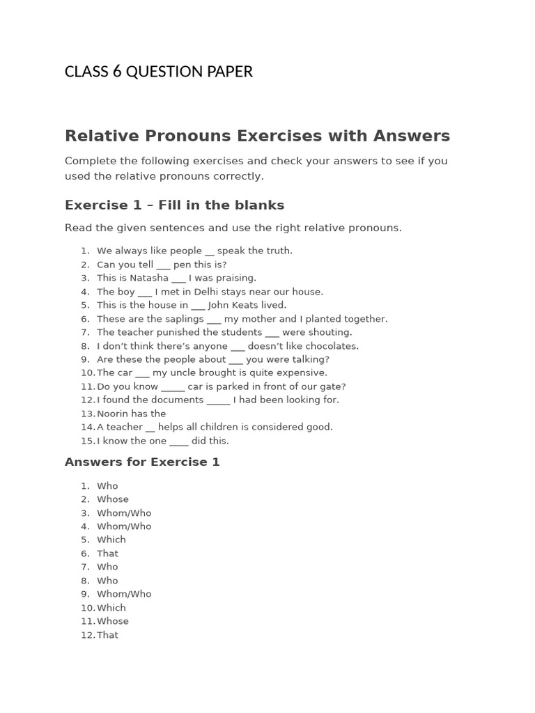 CLASS 6 Final Exam Question Paper 1 | PDF | Linguistics | Semantics