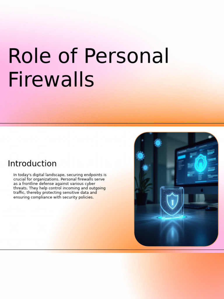 Role of Personal Firewalls | PDF | Security | Computer Security