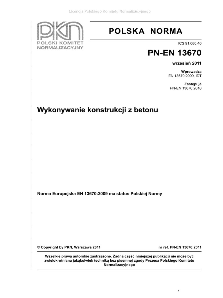 Pn-En 13670 2011 | PDF