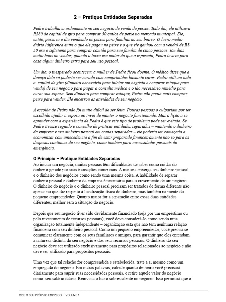 PORT - 2 Practice Separate Entities | PDF | Business | Dinheiro
