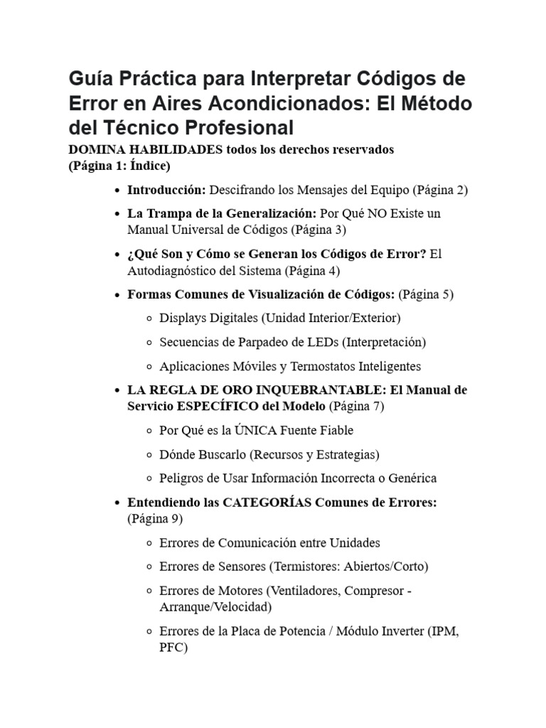 Interpretación de Códigos de Error en A/C | PDF | Microcontrolador | Sensor