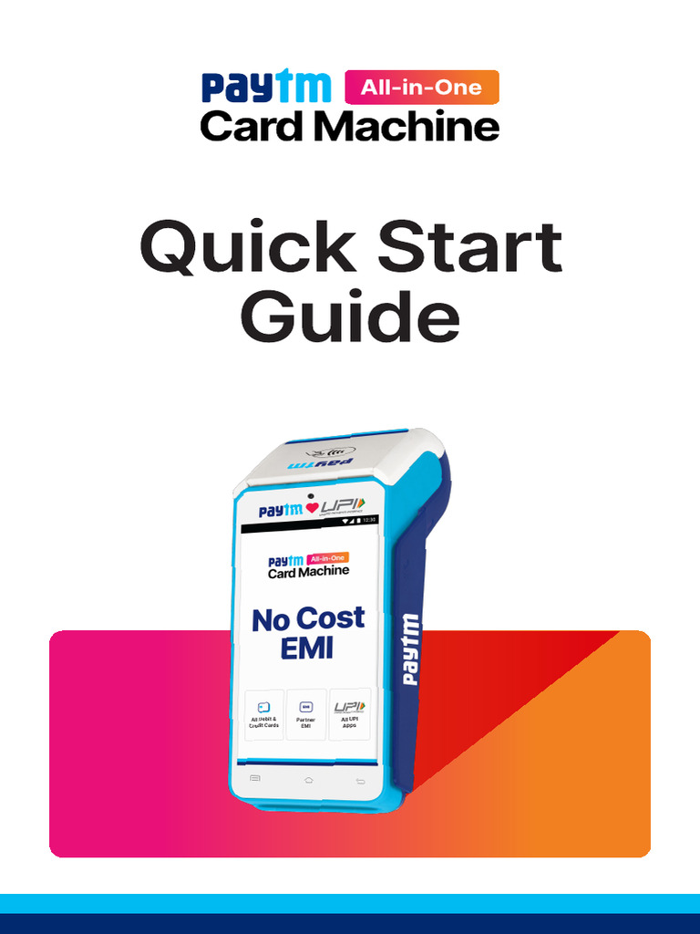 Paytm Scanner Machine Setup Guide | PDF | Payments | Banking Technology