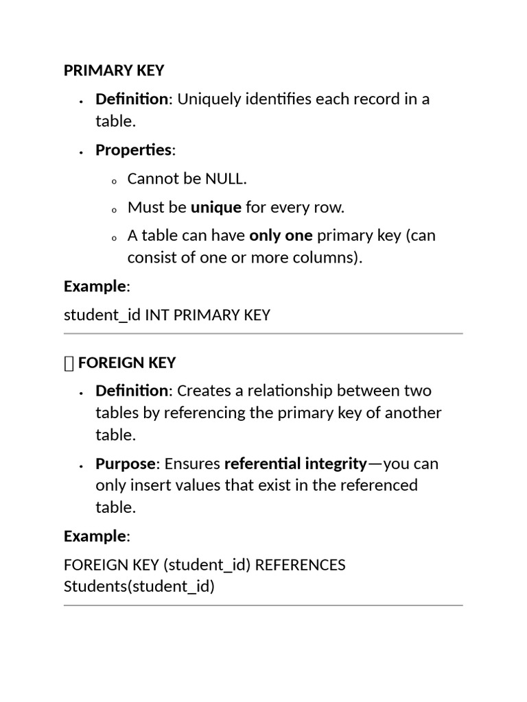Primary Key | PDF
