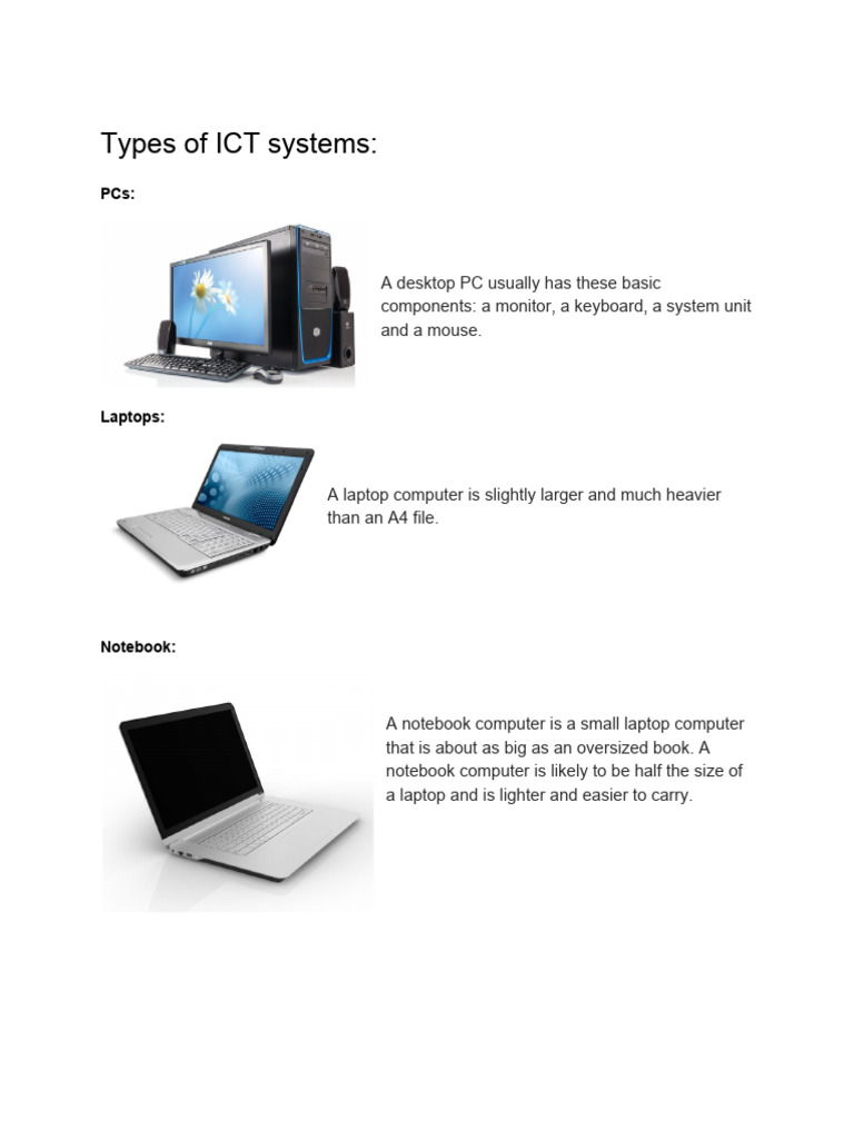 Overview of ICT Systems and Devices | PDF | Dvd | Computer Data Storage