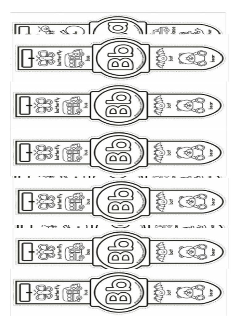 Alphabet Bracelets Activity For KG Children | PDF