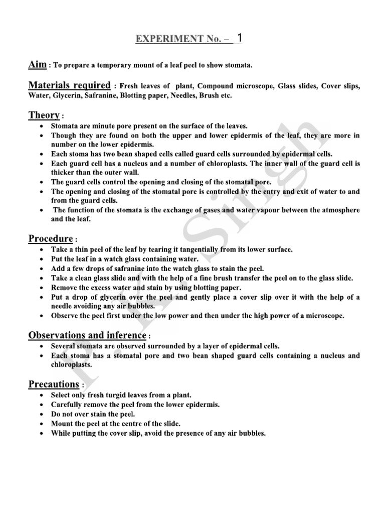 BIO Practicals | PDF