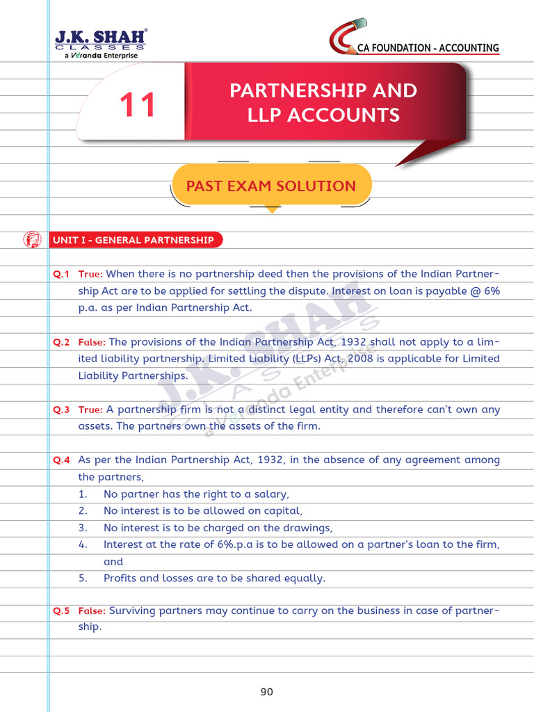 Partnership and LLP Accounts | PDF | Partnership | Goodwill (Accounting)
