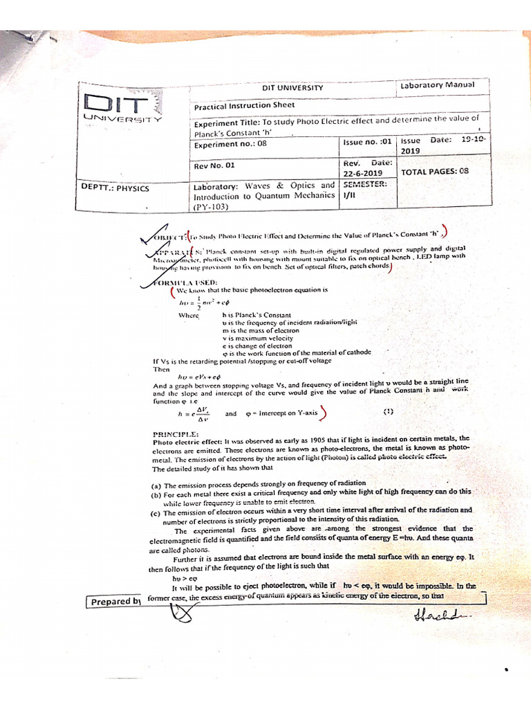 Planck's Constant | PDF