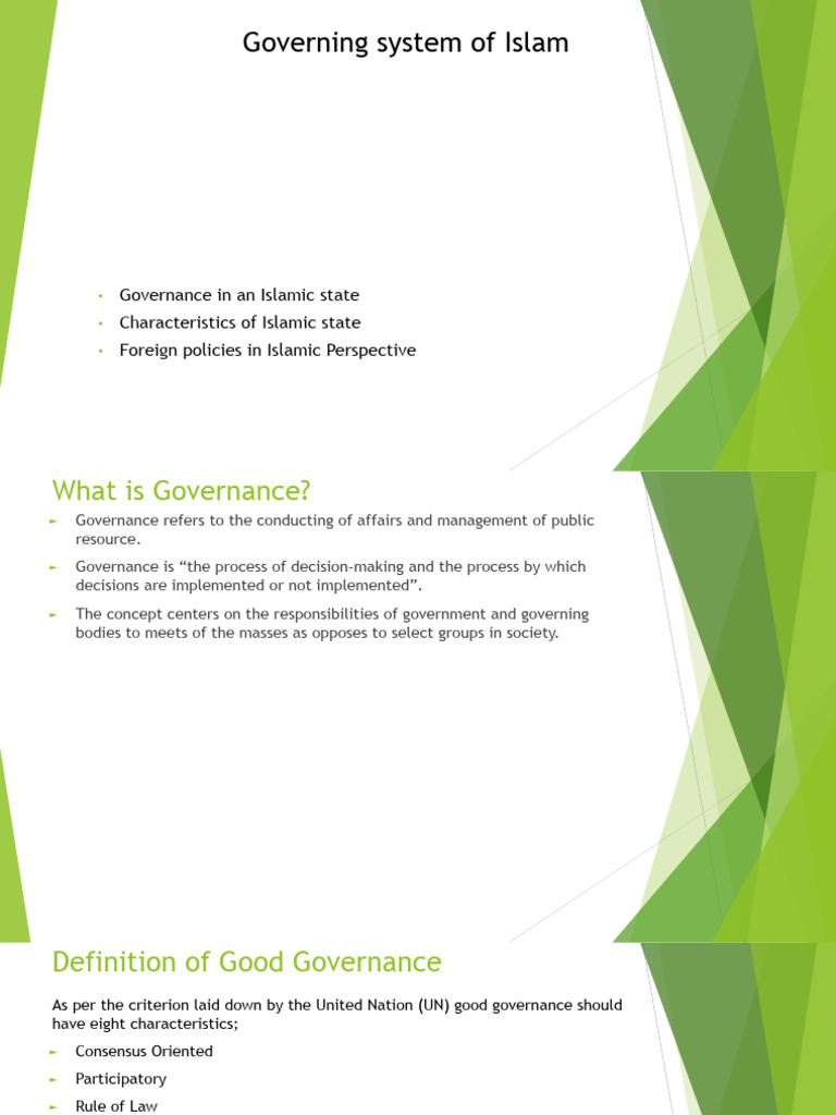 Week 12 Governing System in Islam | PDF | Governance | Quran