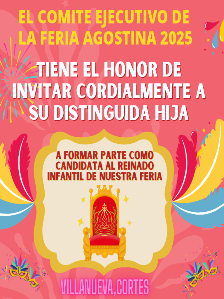 Invitación al Reinado Infantil 2025 | PDF