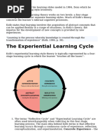 Kolbs Learning Styles and Experiential Learning Cycle | PDF | Learning Styles | Learning