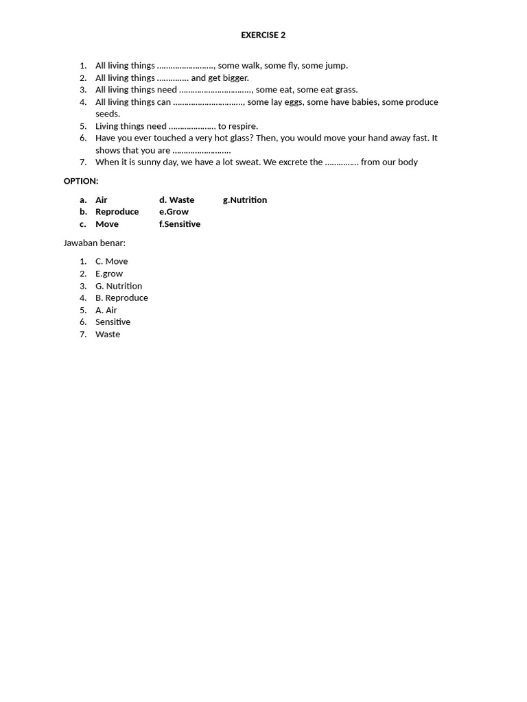 Grade 7 Exercise 2 | PDF