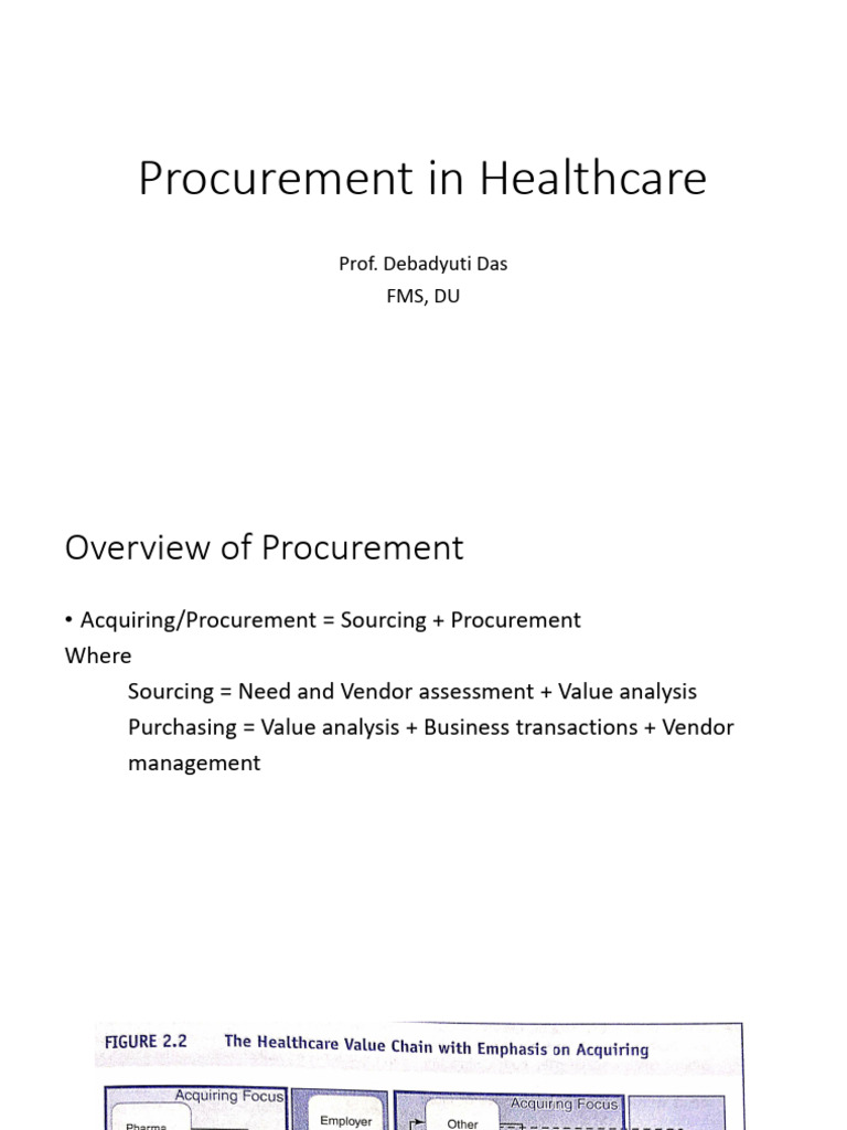 Procurement in Healthcare | PDF | Business Economics | Service Industries