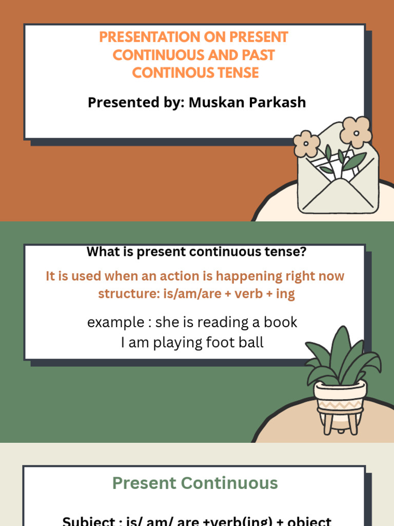 Presentation On Present Continuous and Past Continous Tense - 20250817 ...